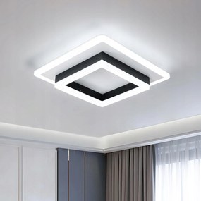 stropní svítidlo Led Stropní Svítidlo Černé Čtvercové Nástěnný 30W 6500K