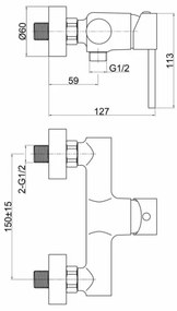 FERRO - Sprchová baterie FIESTA lesklý chrom