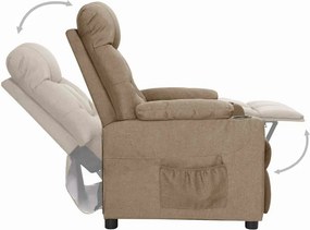 Polohovací křeslo taupe textil 339090