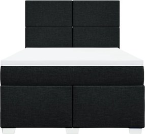Box spring postel s matrací černá 140x200 cm textil 3292806