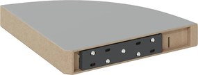 Plovoucí rohová police šedá vysoký lesk 25 x 25 x 3,8 cm MDF 323892