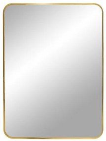 Nástěnné zrcadlo MADRID obdélníkové 50x70 cm, mosazný vzhled House Nordic 4001530