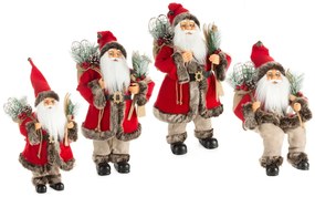 VÁNOČNÍ FIGURKA SANTA 40 CM ČERVENÁ