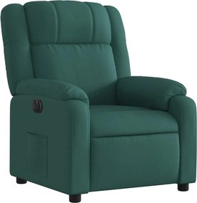 Elektrické polohovací křeslo tmavě zelené textil 3205184