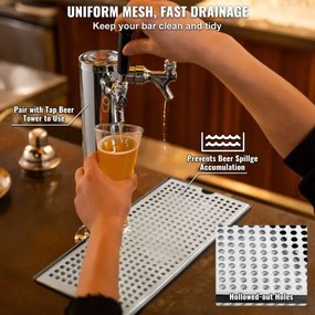 Kegerator odkapávací tác na pivo 304 nerezové tácy na sudy s protiskluzovými