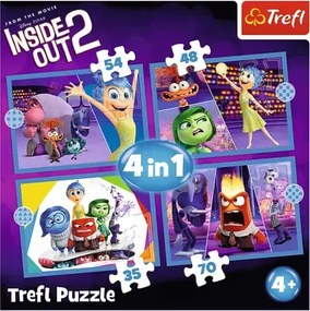 TREFL Puzzle V hlavě 2: Emoce vládnou 4v1 / 35, 48, 54, 70 dílků / 28,