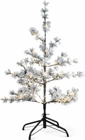 LED svítící stromeček Alfi 90 cm, zasněžený
