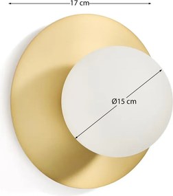 Bílé/ve zlaté barvě nástěnné svítidlo ø 25 cm Brisia – Kave Home