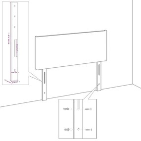 Rám postele s čelem černý 120 x 200 cm umělá kůže,  3125439