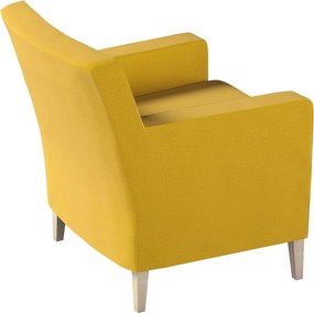 Potah na křeslo IKEA Karlstad barva žlutá látka sametová