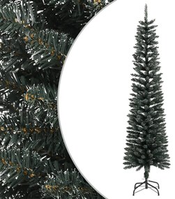 Umělý úzký vánoční stromek se stojanem zelený 210 cm PVC,  345186 HangarStore.cz