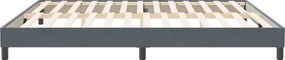 Postel Box Spring bez matrace tmavě šedá 200x220 cm samet 3315892