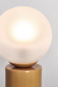 Kovová stolní lampa se skleněným stínidlem (výška 47 cm) Malton – Bizzotto