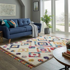 Flair Rugs, Kusový koberec Menara Bohemia Cream, 200x290, vícebarevná, ložnice