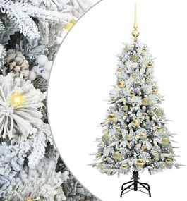 Umělý Skládací Vánoční Strom s stojanem Bílá 120 cm PE a PVC 3397462