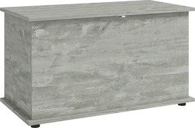 HOMCOM úložná truhla, sedací lavice se sklápěcím víkem a bezpečnostním pantem, 80 x 40 x 45 cm, šedá