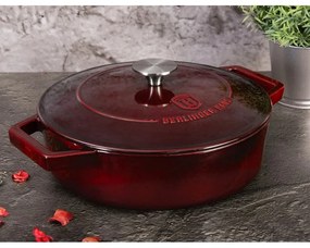 BERLINGERHAUS Pekáč litinový s poklicí 26 cm Burgundy Line BH-6498