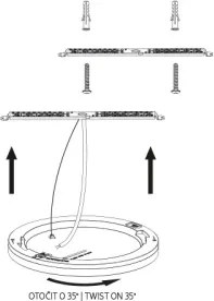 Podhledové/přisazené svítidlo Panlux ADAPT CCT 3000-4000-6000K 18W s pohybovým čidlem PN21400002