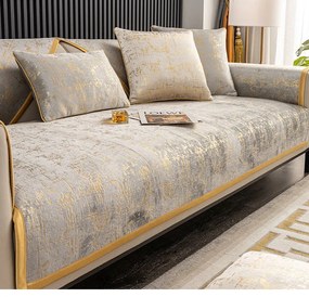 Luxusní přehoz na pohovku, či křeslo se zlatým motivem (S) Barva: B, Rozměry (cm): 70 x 180 cm