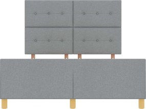 Rám postele s čelo Světle šedá 140 x 190 cm textil 3344725