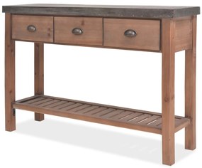 Konzolový stolek z masivního jedlového dřeva 122 x 35 x 80 cm - Default Title