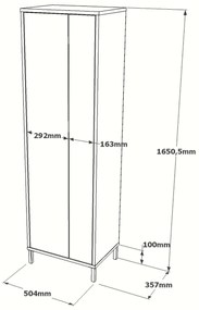 LANAP vysoká policová skříň, bílá