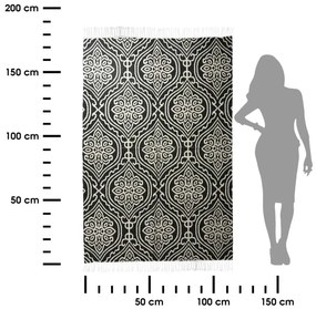 Koberec Joanna, 120x180 cm, bílá/černá