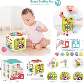 CHIPOLINO Motorická kostka 6v1 / od 18 měsíců