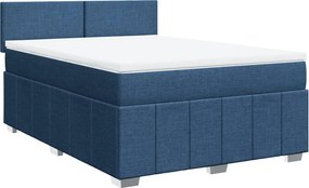Box spring postel s matrací modrá 160x200 cm textil 3289418