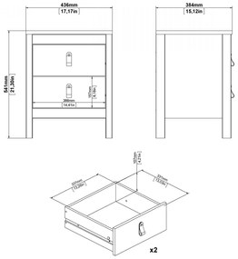 Tvilum Noční stolek Real černá