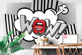 Tapeta stylový šedý pop art - WOW! - 225x150