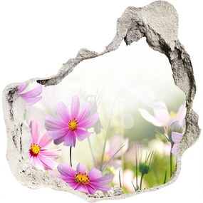 Wallmuralia Samolepící díra na stěnu Květiny na louce 75x75 cm
