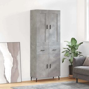 vidaXL Skříň highboard 69,5 x 34 x 180 cm kompozitní dřevo [3199892] Barva: Betonová šedá