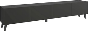 XXXLutz NÍZKÁ KOMODA, černá, 190/40/32 cm P & B - Černé komody - 002778008102