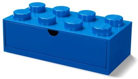 Modrý stolní box se zásuvkou LEGO®, 31 x 16 cm