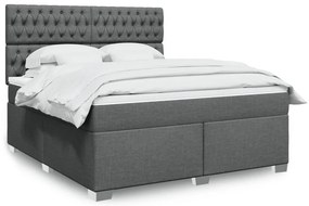 Box spring postel s matrací tmavě šedá 180x200 cm textil 3292875