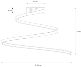 Lucide 46199/25/30 - LED Stmívatelný přisazený lustr MAXENCE LED/24W/230V černá
