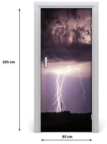 Fototapeta na dveře samolepící bouře s blesky 85x205 cm