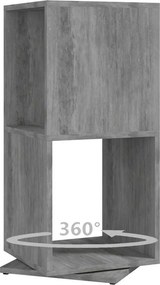 Otočná skříňka betonově šedá 34,5x34,5x75,5 cm kompozitní dřevo 339559