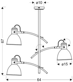 Závěsná lampa ZUMBA Candellux 2
