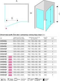 Mereo Mereo, Novea sprchový kout, obdélník, pravé dveře a pevný díl, chrom ALU, sklo Čiré, CK10115ZP