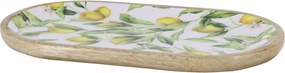 Dřevěný mangový tác s citróny Tours Limone Blossom - 37*20*2 cm
