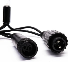 Easy Fix LED světelný řetěz, 5 m, venkovní, červený, 50 diod, černá kabel, IP67
