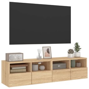 Nástěnné TV skříňky 2 ks dub sonoma 60 x 30 x 30 cm kompozit