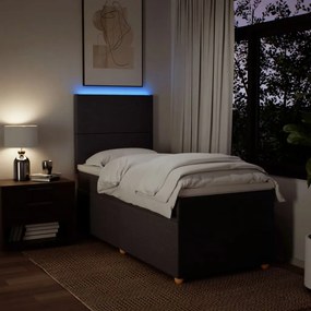 Box spring postel s matrací tmavě hnědá 100 x 200 cm textil 3293487