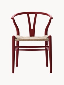 Dřevěná židle's ručně tkaným sedákem CH24 Wishbone Chair