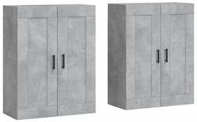 Nástěnné skříňky 2 ks betonově šedé kompozitní dřevo,  3198029