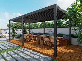 Outdoor Creations Hliníková pergola s lamelami ORION 360x530cm 6 stojek Barva: Bílá RAL 9016