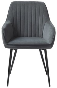 Designová židle Jadwiga tmavě šedý samet
