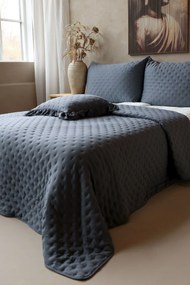 Měkký šedý prošívaný přehoz Aix Soft na dvoulůžko – 260*240 cm